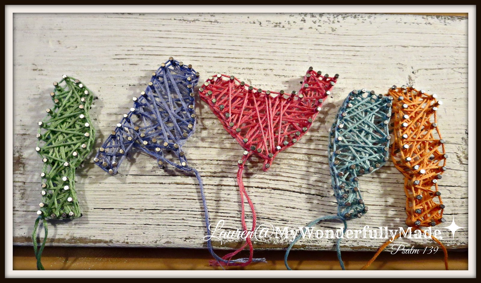 "Wonderfully Made": Birds On A Wire String Art