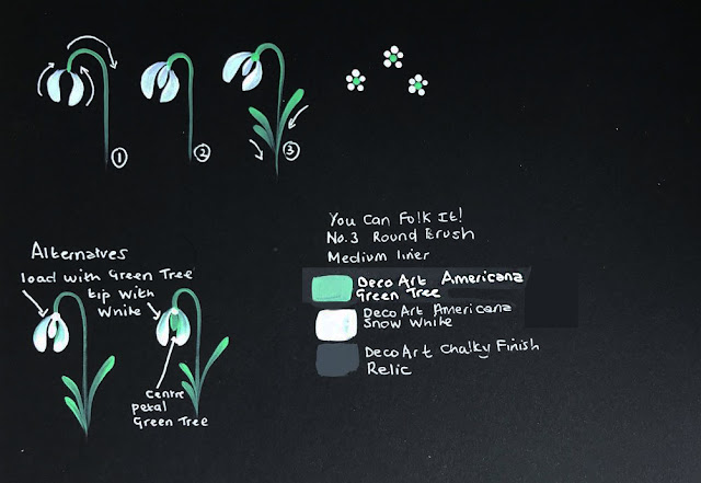 You Can Folk It!: How to paint Snowdrops