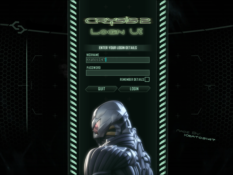 Cross Fire: Estilo de login