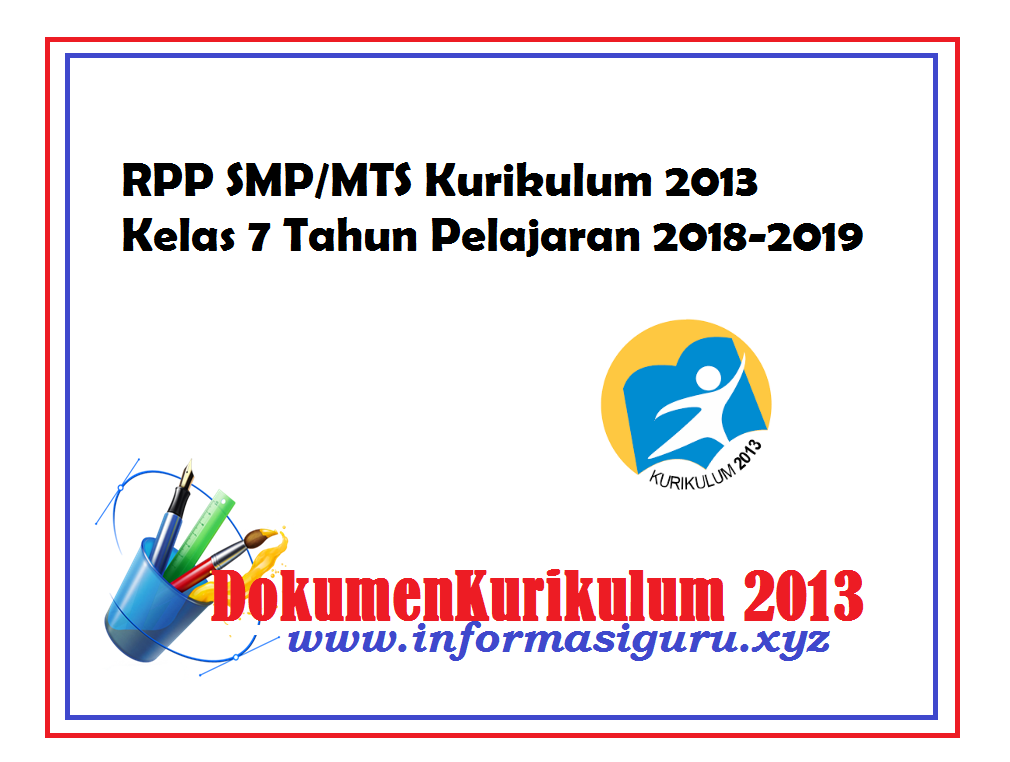 RPP SMP/MTS Kurikulum 2013 Kelas 7 Tahun Pelajaran 2018-2019 ...