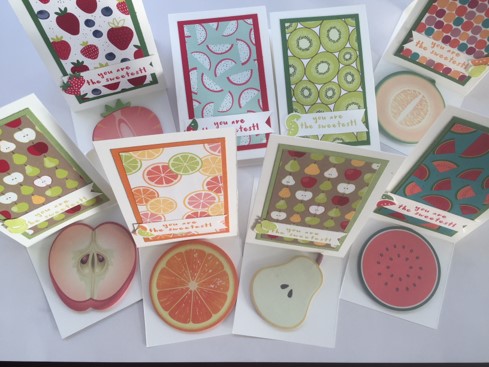 SipCraftCare: Fruit Basket Post It Notes