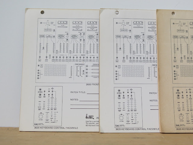 MATRIXSYNTH: ARP 2600 Original Blank Patch Sheets