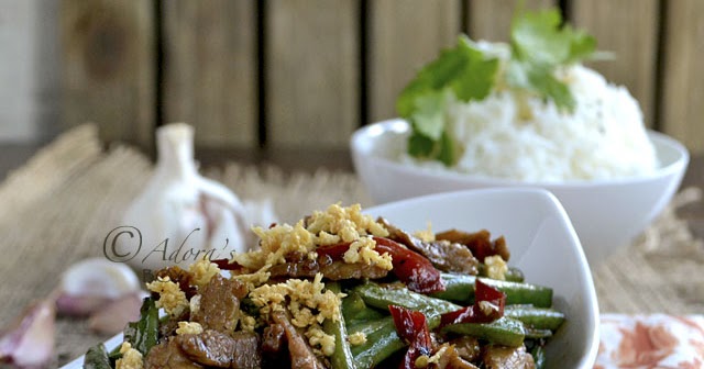 Adora's Box: STIR FRIED GREEN BEANS ADOBO