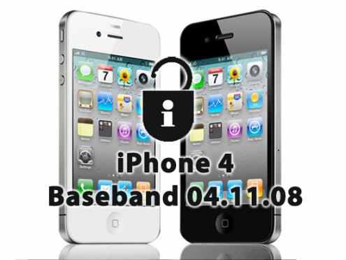 Iphone 4 Unlock: Unlock iphone 4 baseband 4.11.08