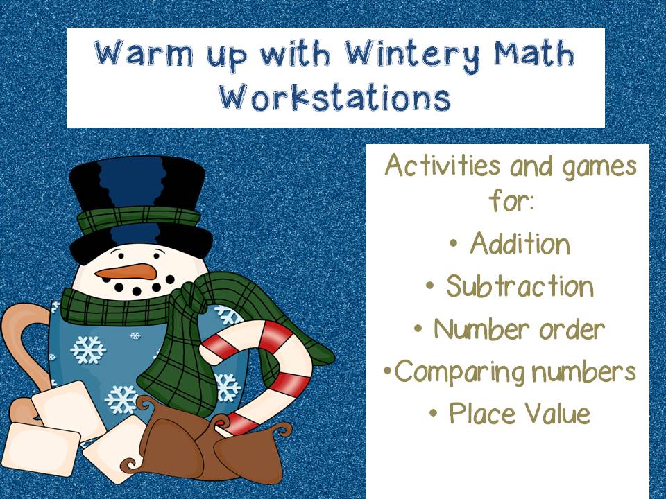 A peek at our math stations for the week