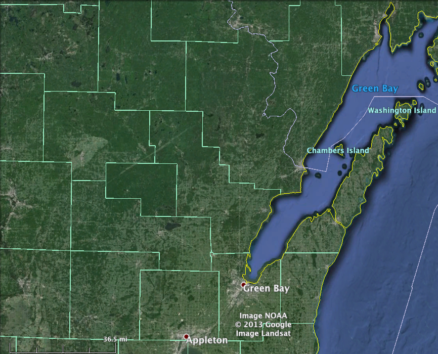 Google Earth Time Machine: Lakewood, Wisconsin