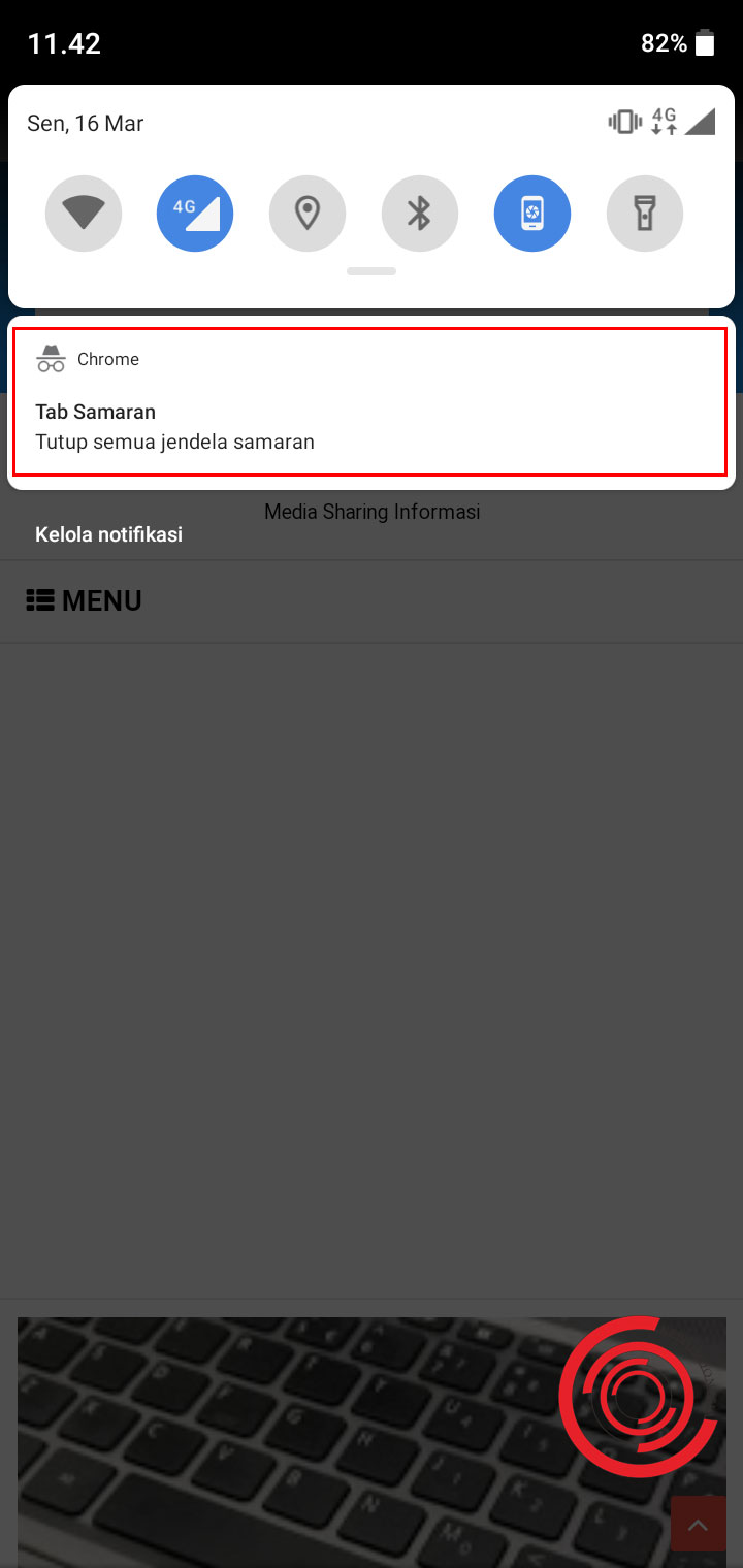Cara Menghilangkan Incognito Tab Chrome Android Yang Ada di Status Bar ...