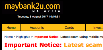 NotaRazi: Penjenayah Scam Sasar Maybank