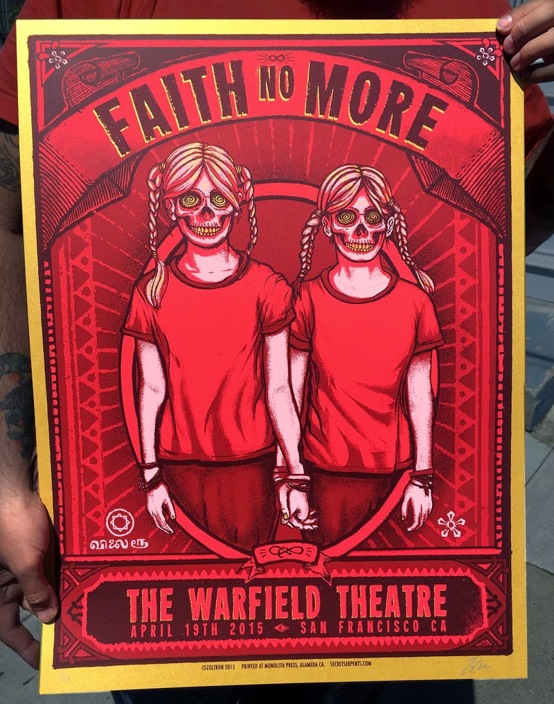 INSIDE THE ROCK POSTER FRAME BLOG: Zoltron Faith No More San Francisco ...