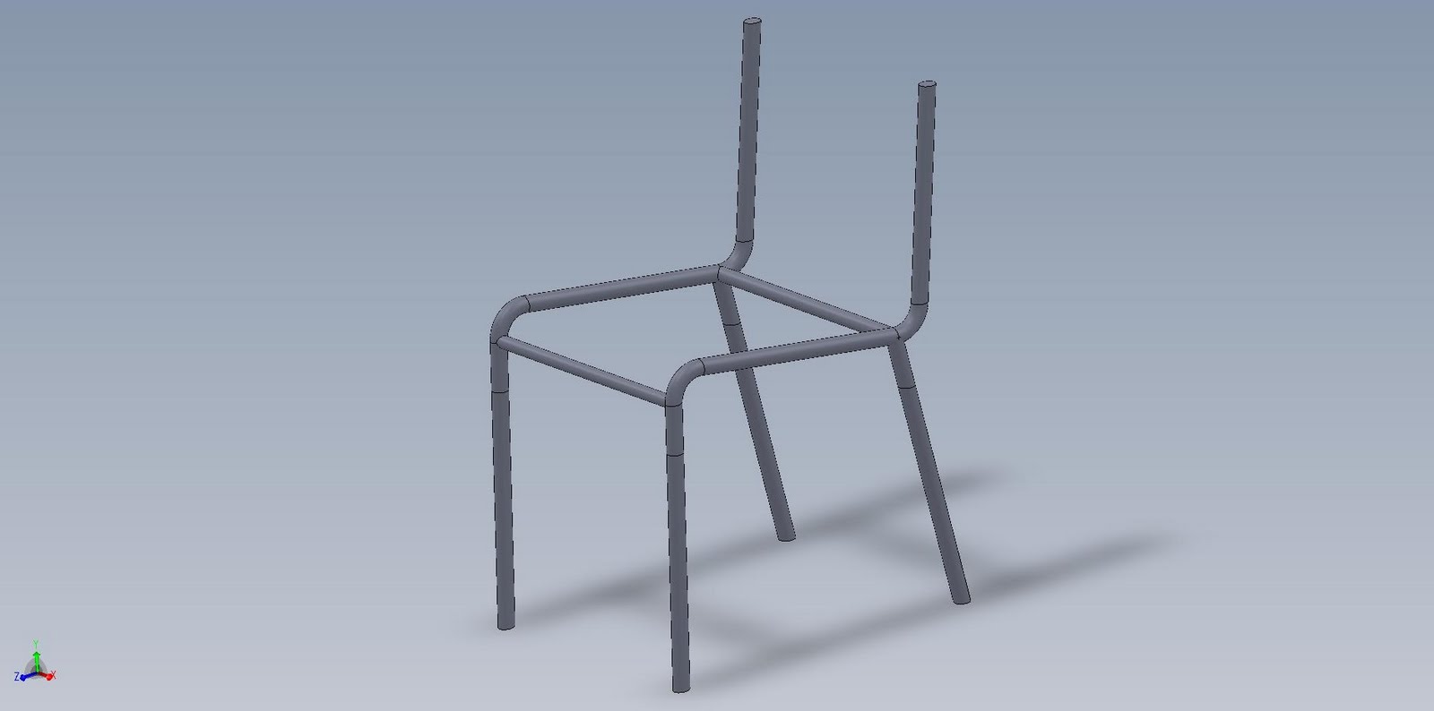 Cat Brown Furniture Design: Initial solidworks model