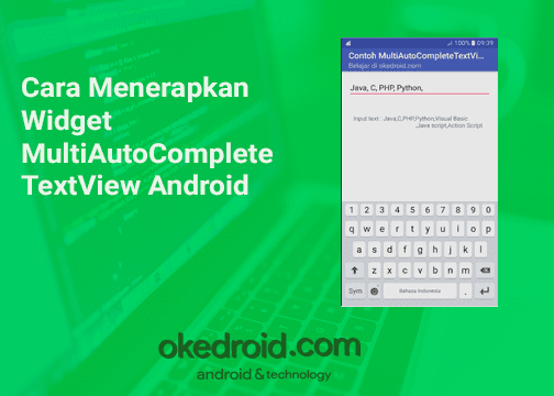 Cara Menerapkan Widget Multiautocompletetextview Android - Java Media Kita
