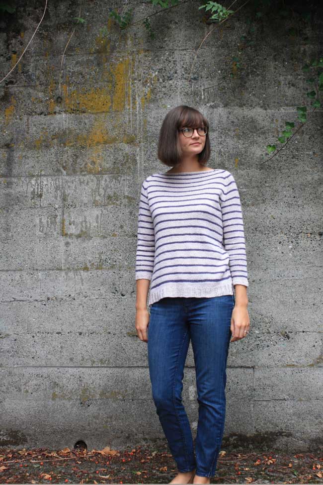 Green Apple a Day: FO: Simple Striped Sweater for Me