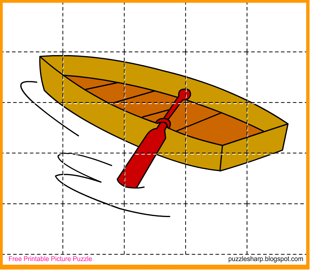 Free Puzzle Game Printable: Boat Picture Puzzle