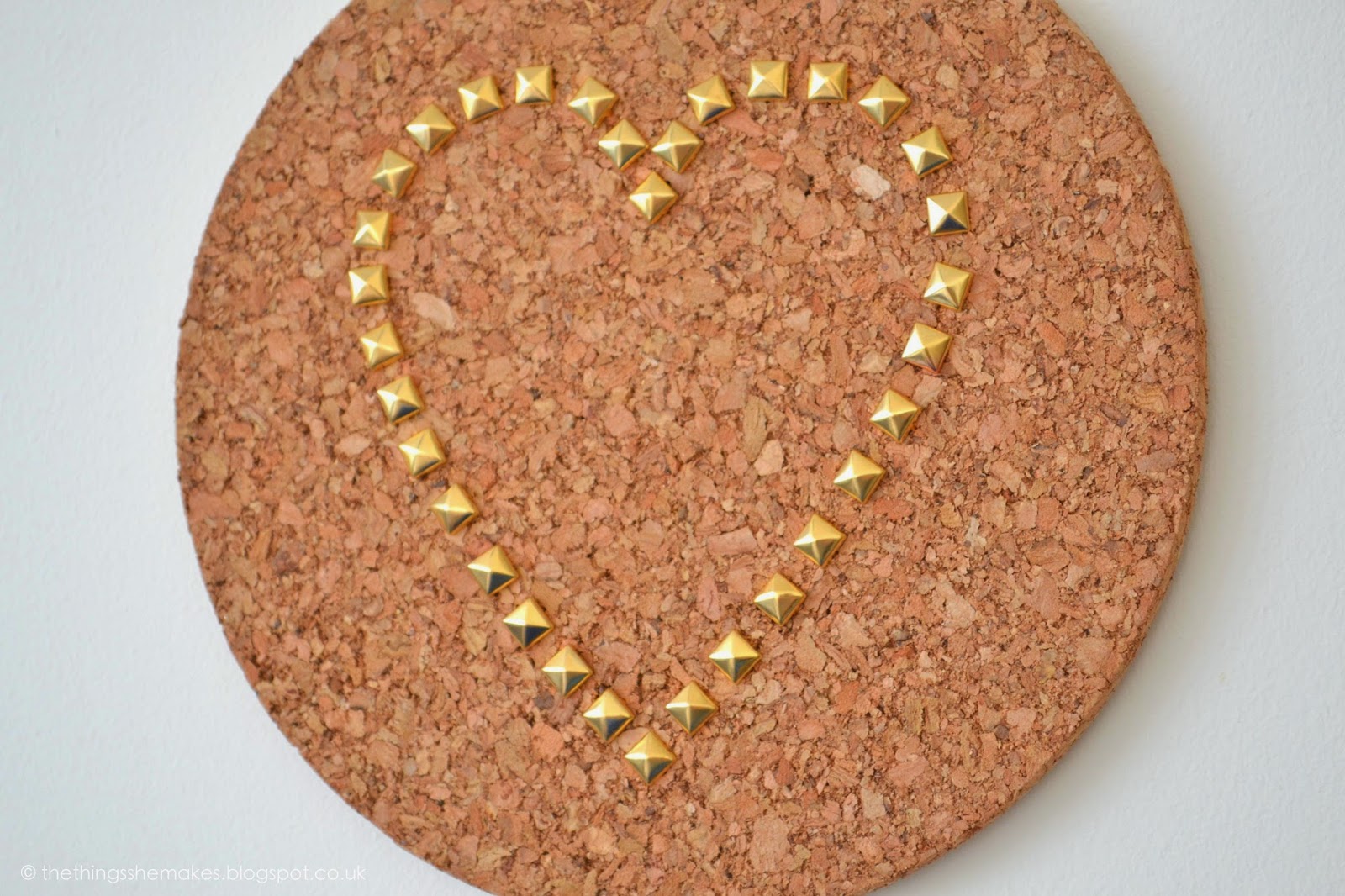 How to Make Studded Cork Art | The Things She Makes
