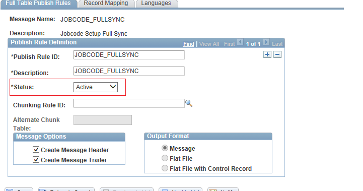 PeopleSoft: PeopleSoft : Job Code Full Sync Process (Integration Broker)