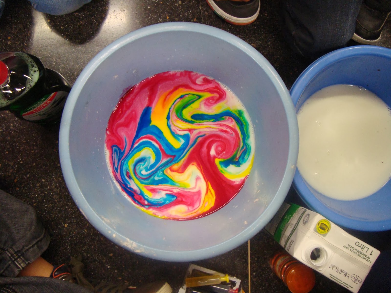 Laboratorio de exerimentos: EXPERIMENTO 4:LECHE DE COLORES