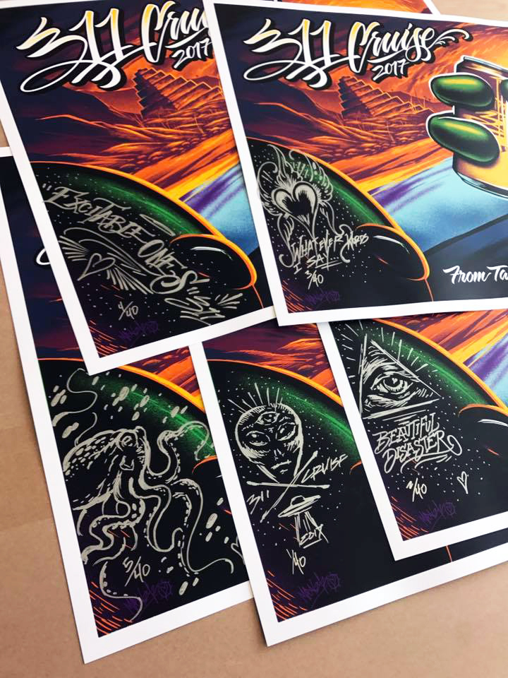 INSIDE THE ROCK POSTER FRAME BLOG: Maxx242 311 Cruise Poster Release