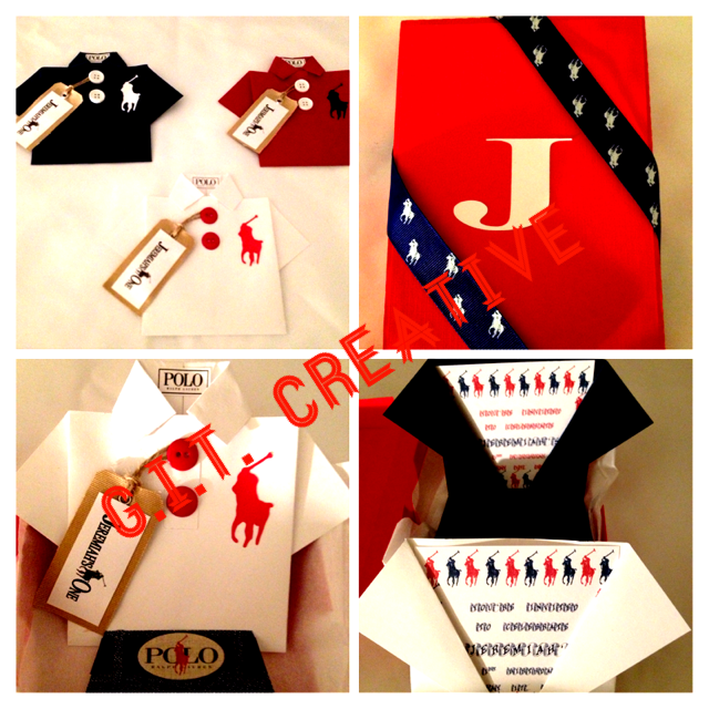 G.I.T. Creative Event Planning, LLC: Polo Shirt Inspired Invitation