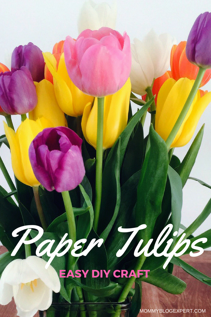 MOMMY BLOG EXPERT: Mothers Day Gift Easy Craft Paper Tulip Tutorial ...