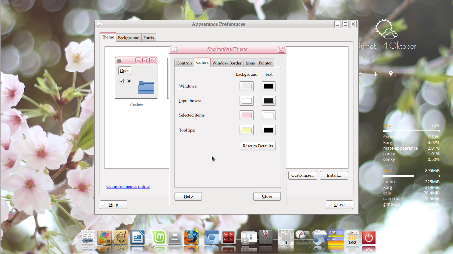 Pengaturan Theme Desktop Linux Serba Pink dan Abu-Abu - Yeah Idoo