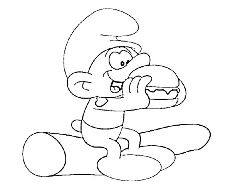 #7 Hefty Smurf Coloring Page