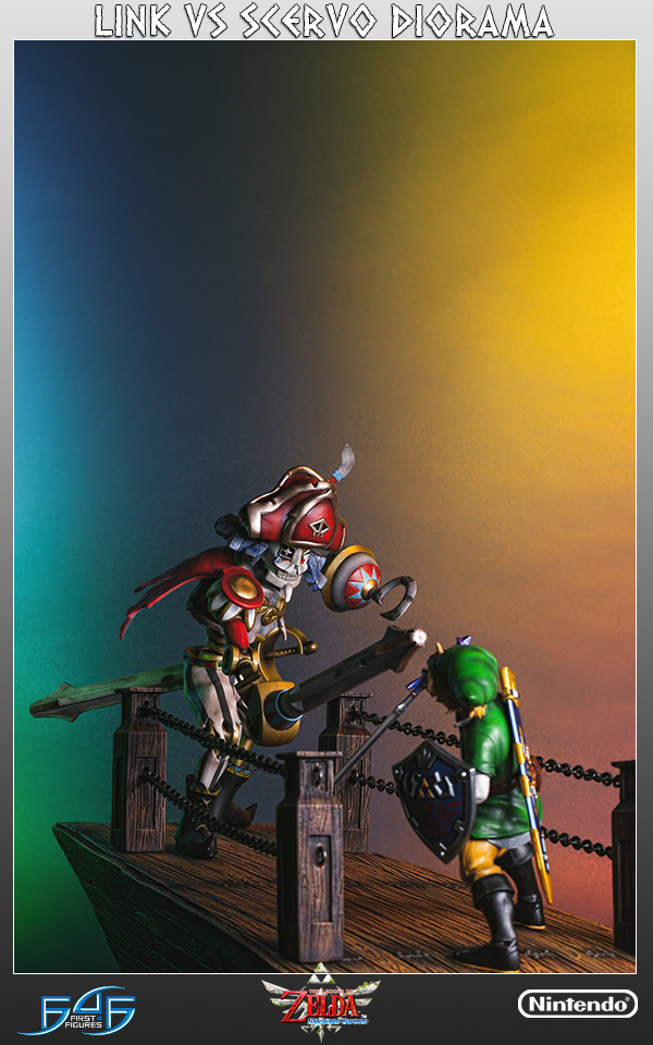 Legend of Zelda: Skyward Sword - Link Vs Scervo Diorama (First 4 Figures)