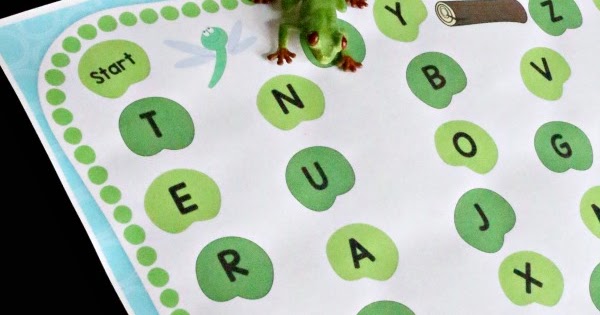 Frog Hop Alphabet Game Board | School Time Snippets