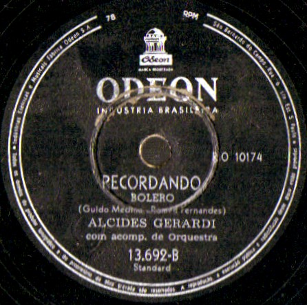 Mania de Colecionar: Alcides Gerardi - Discografia 78 rpm