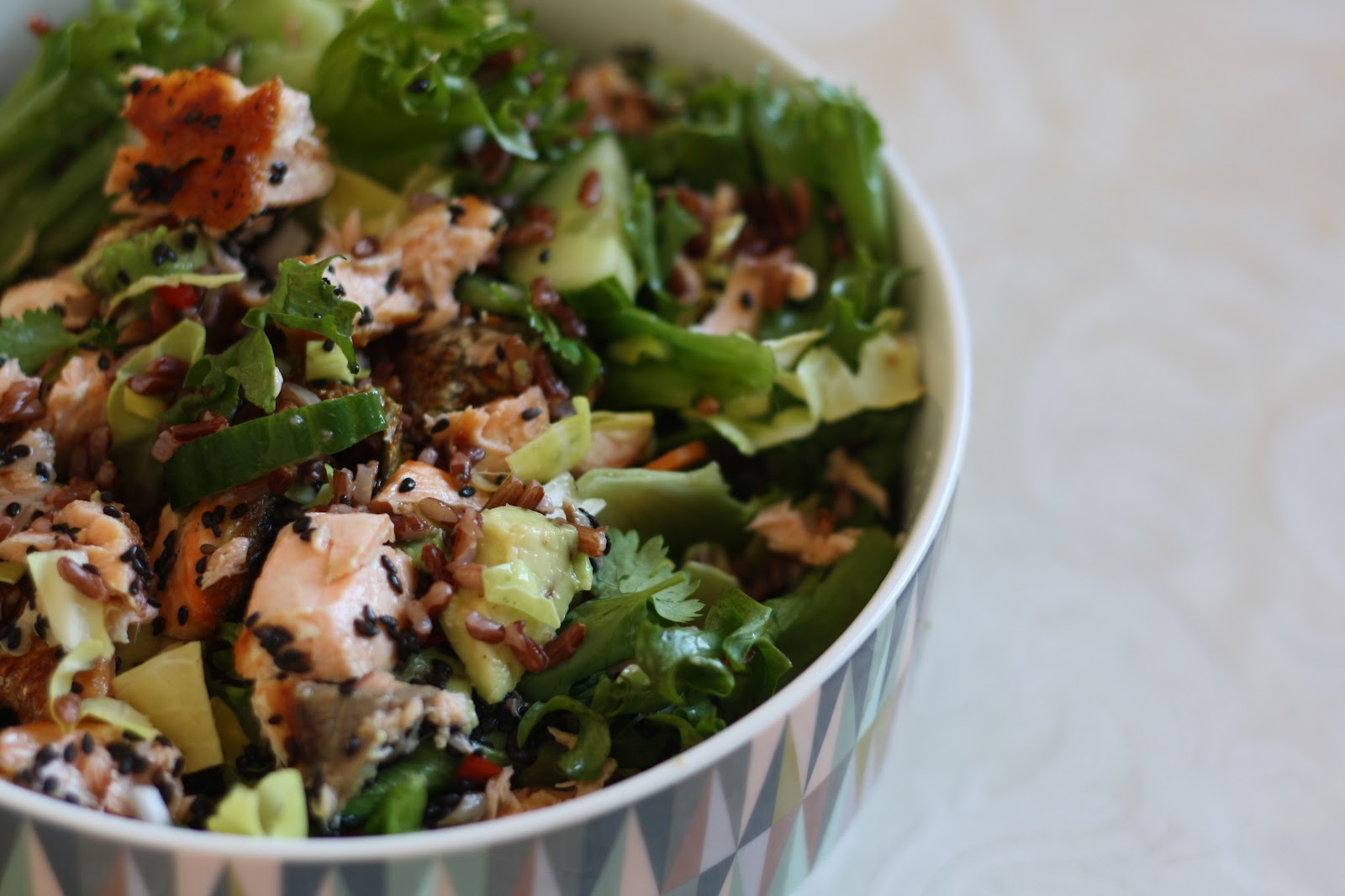 MissMuffin: Asiatisk rissalat med laks