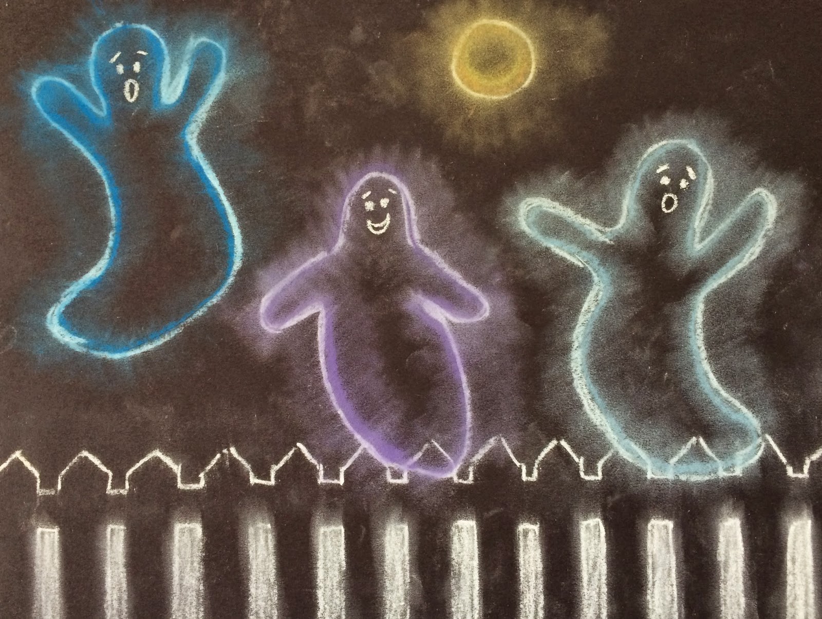 Kathy's Art Project Ideas: Glowing Ghosts