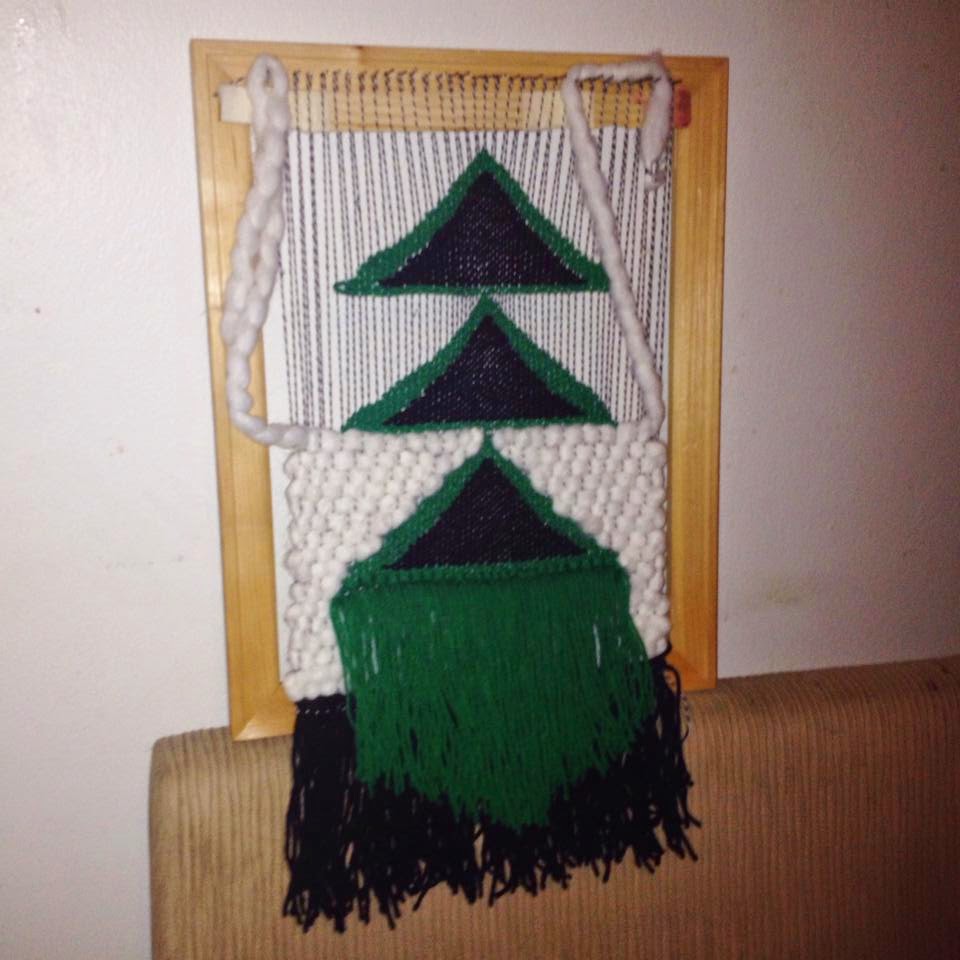 Golden Skies: Large Triangle Weaving