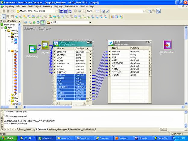 DYNAMIC LOOKUP WITH UPDATE STRATEGY IN INFORMATICA