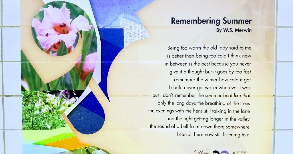 BillyBlog: Poetry in Motion: Remembering Summer (W.S.Merwin)