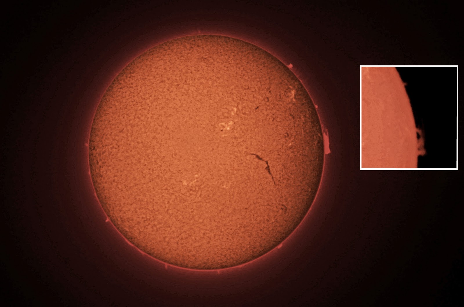 Sun in H-alpha On June 27 - AstroMadness.com