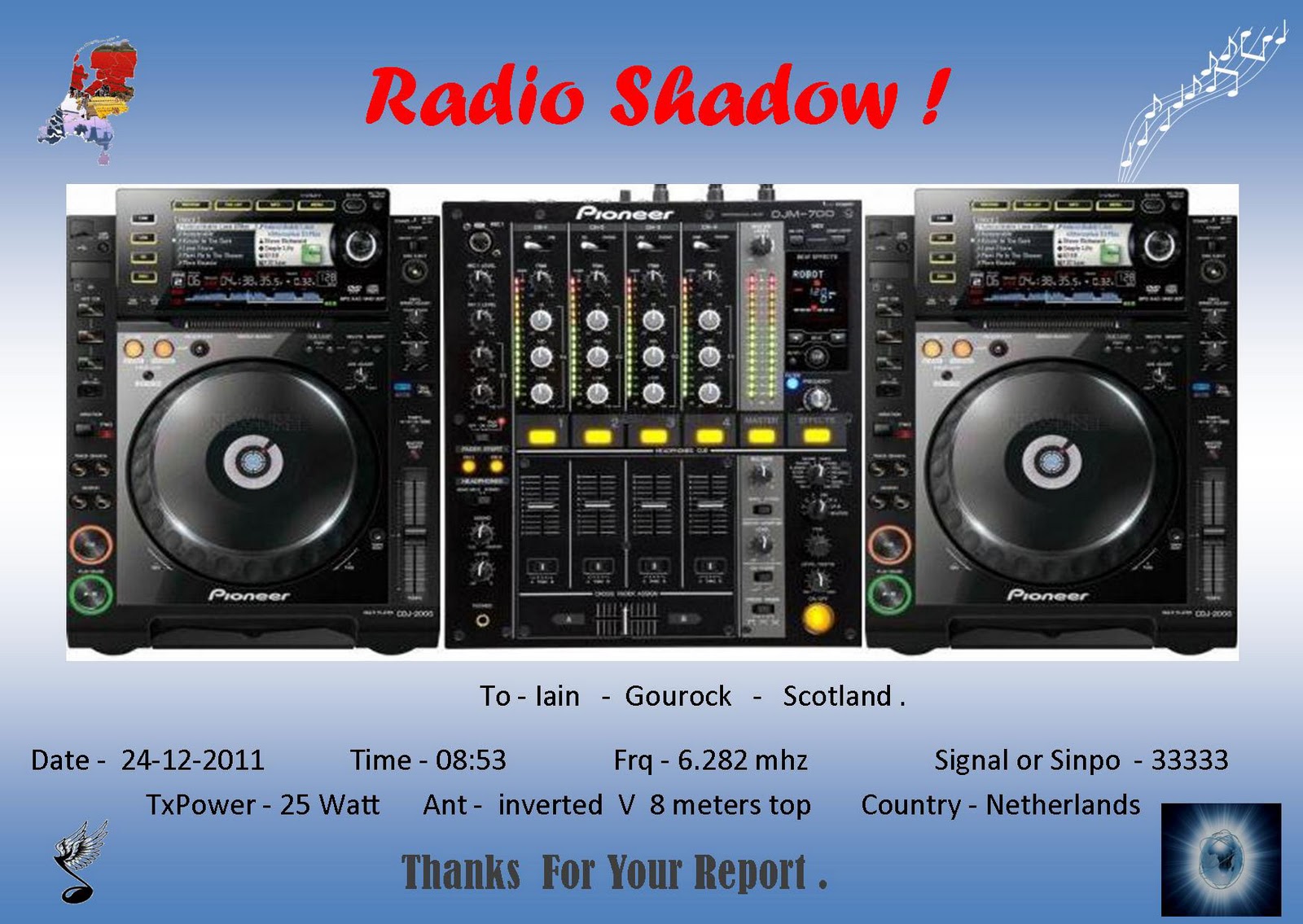 Scotland DX Blog: QSL From Radio Shadow