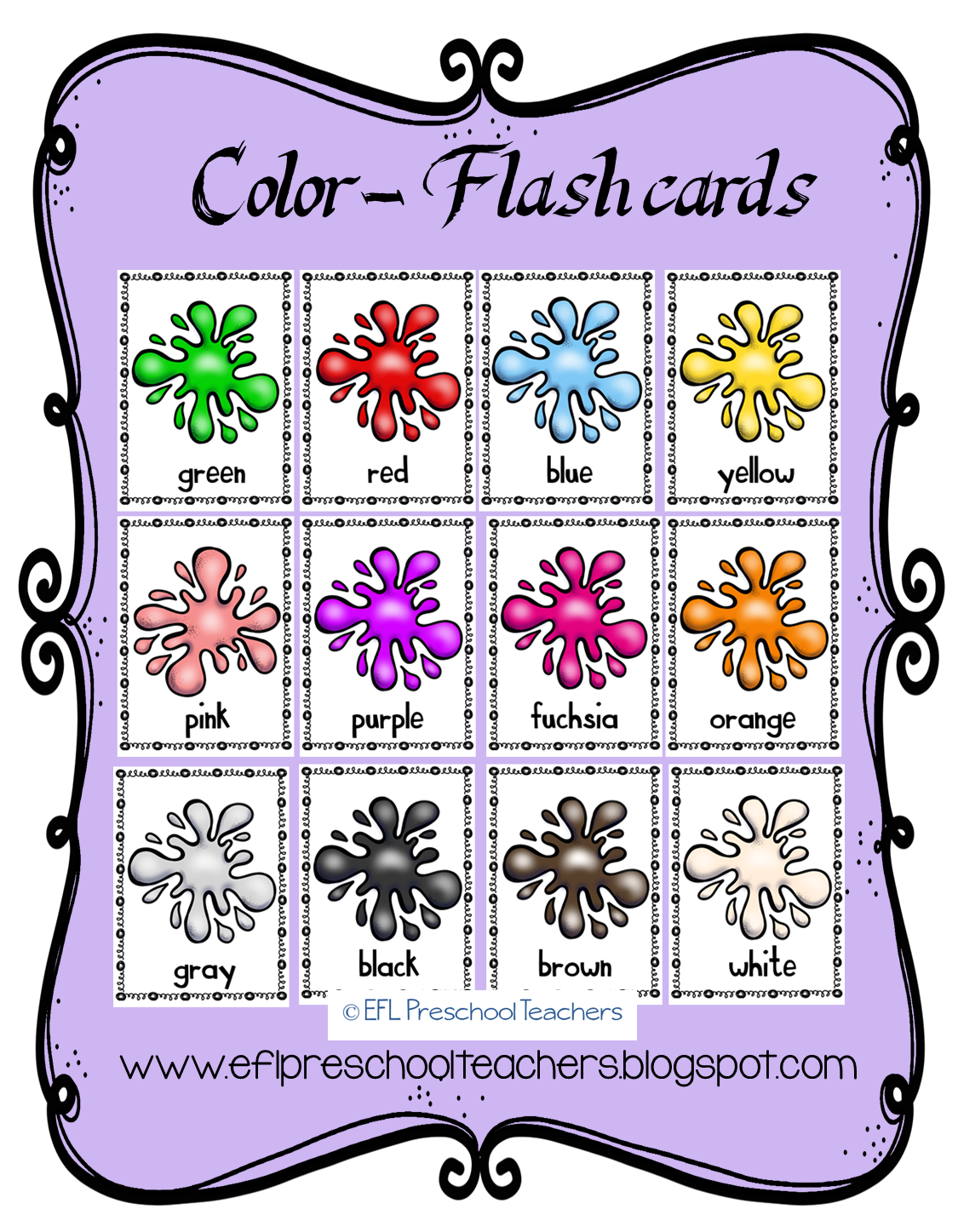 ESL/EFL Preschool Teachers: Colors Unit Worksheets for Kindergarten ...