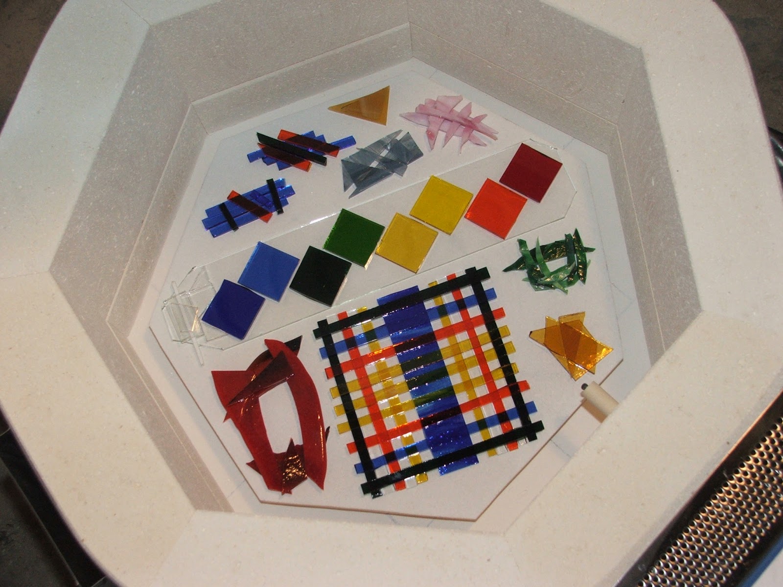 Winter Glass Art: First glass firing