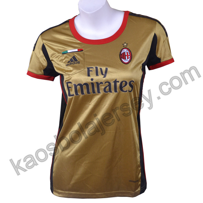 Jersey Bola AC Milan Gold Ladies 2013-2014