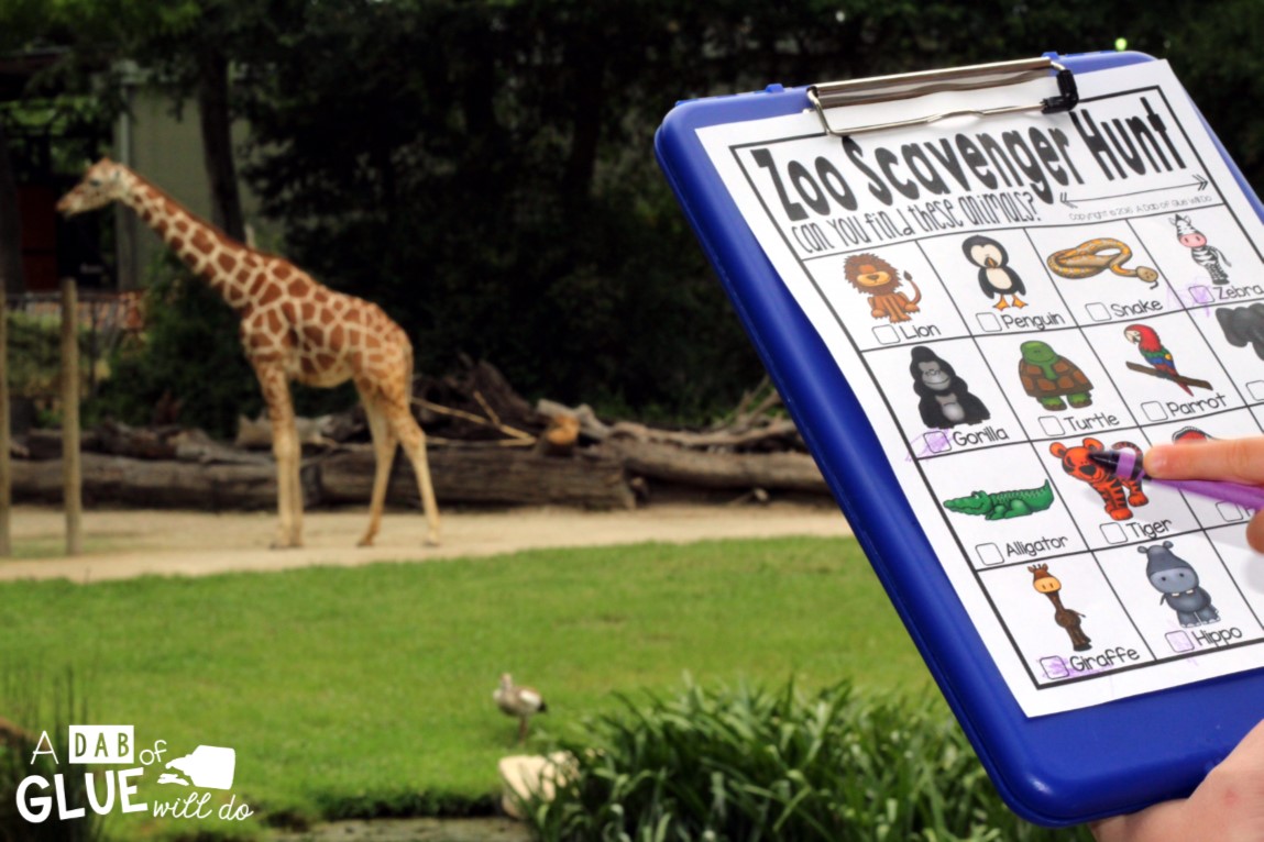 Zoo Scavenger Hunt FREEBIE - The Primary Punchbowl