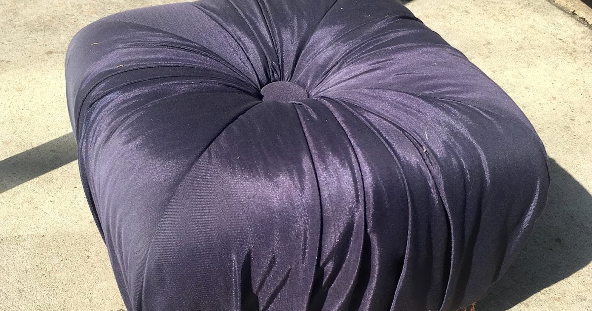 Uhuru Furniture & Collectibles: Muted Purple Tufted Foot Stool - $25 SOLD