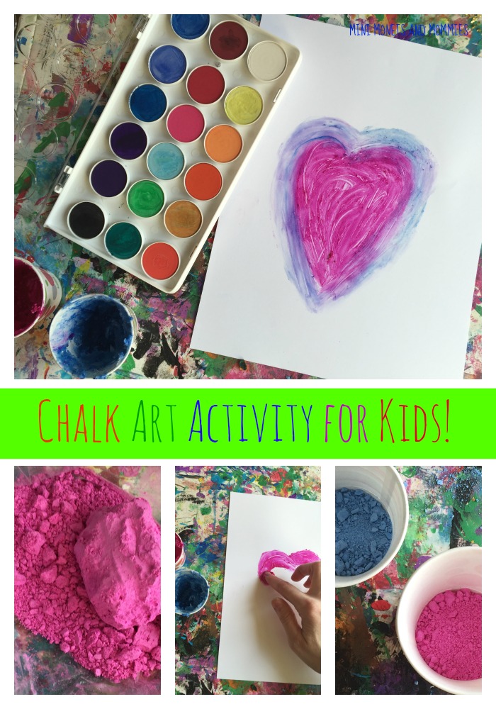 Mini Monets and Mommies: DIY Chalk Finger Paint: Creative Sensory Play