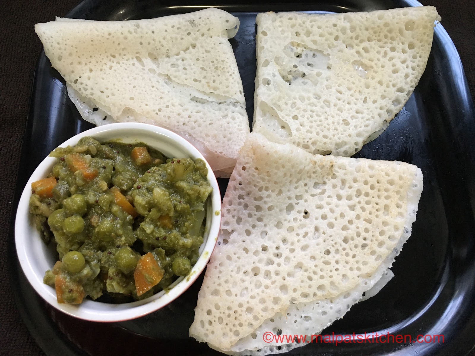 NEER DOSA, how to make the lacy textured, thin dosa . & Cilantro Neer ...