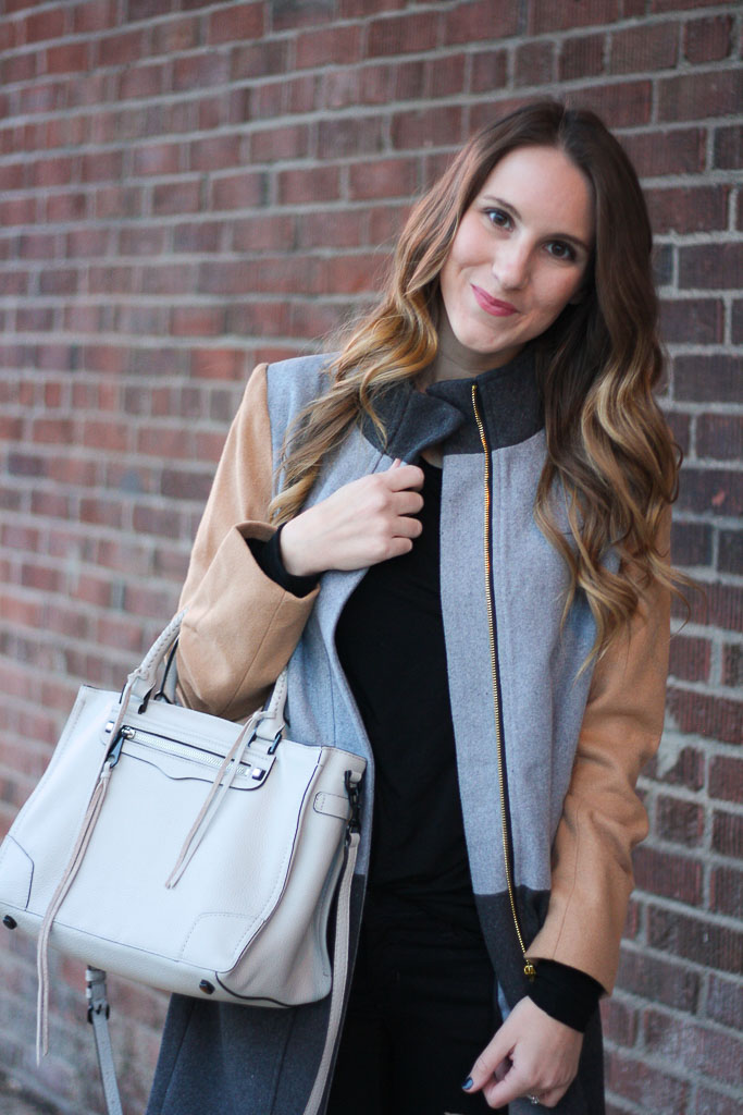 Colorblock Winter Coat - Twenties Girl Style