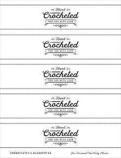 Crochet Gift Labels - Free Printable | Crow's Feet Chic