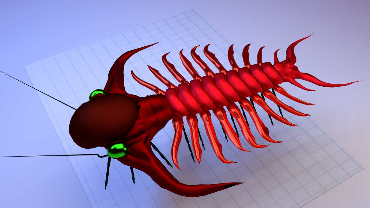 Zardoz2293: 3D CGI: trilobiteの作り方 Blender progress