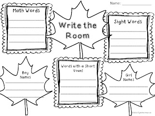 Classroom Freebies Too: Writing the Room - Fall Style