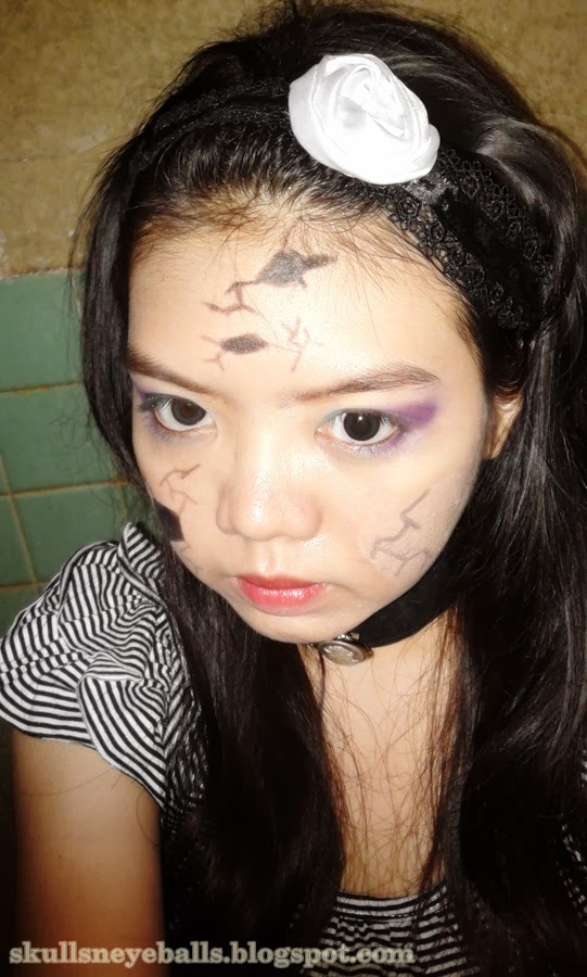 Skulls And Eyeballs: Broken (Doll) Face Makeup Tutorial