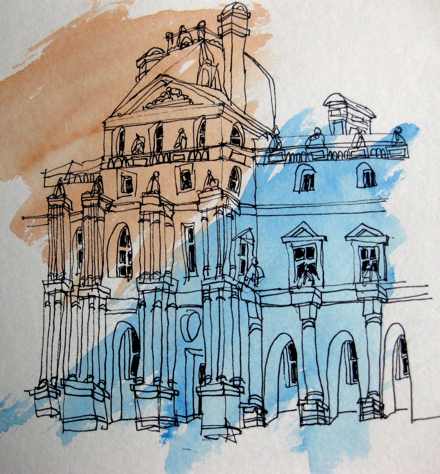 Enjoy Every Day: I loved drawing buildings in Paris.