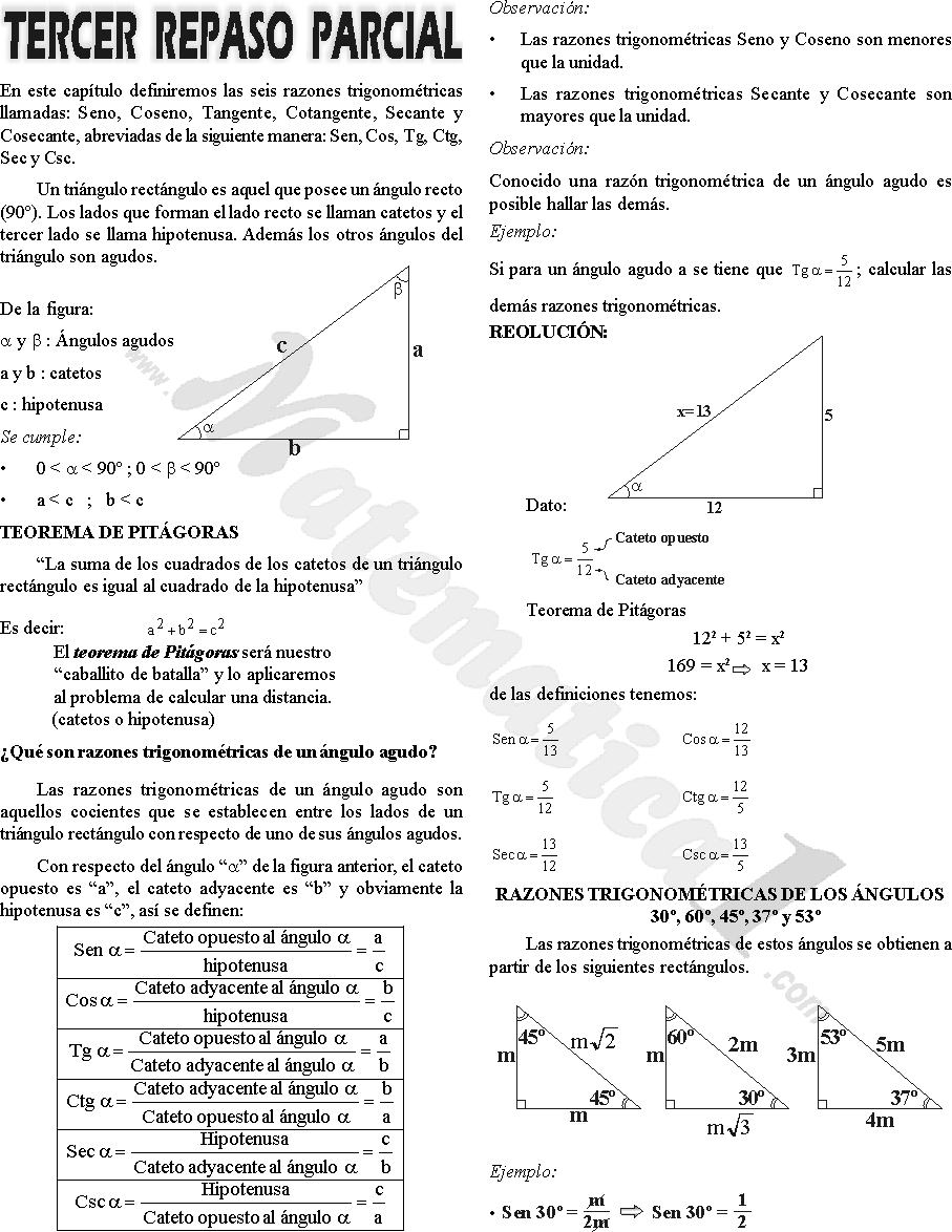 RESOLUCION DE TRIANGULOS RECTANGULOS PROBLEMAS RESUELTOS PDF