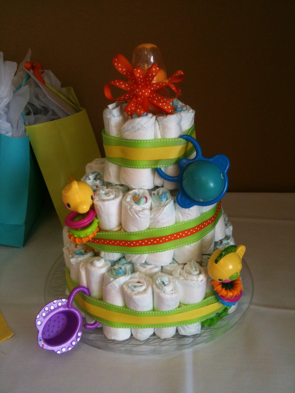 Passionate About Primary: DIY Simple & Cute Diaper Cake
